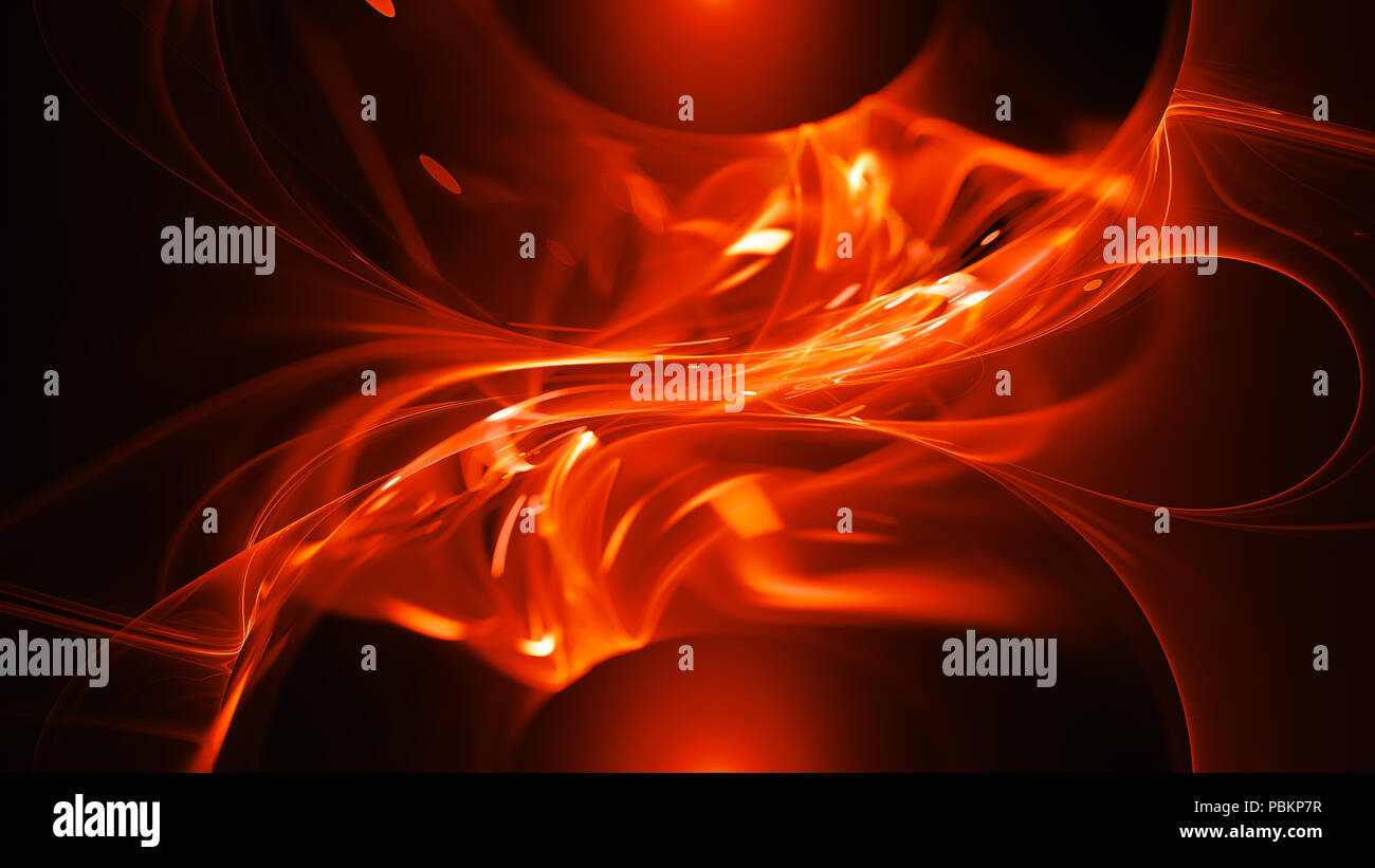 Fiery glowing energy flow, computer generated abstract background, 3D rendering Stock Photo - Alamy