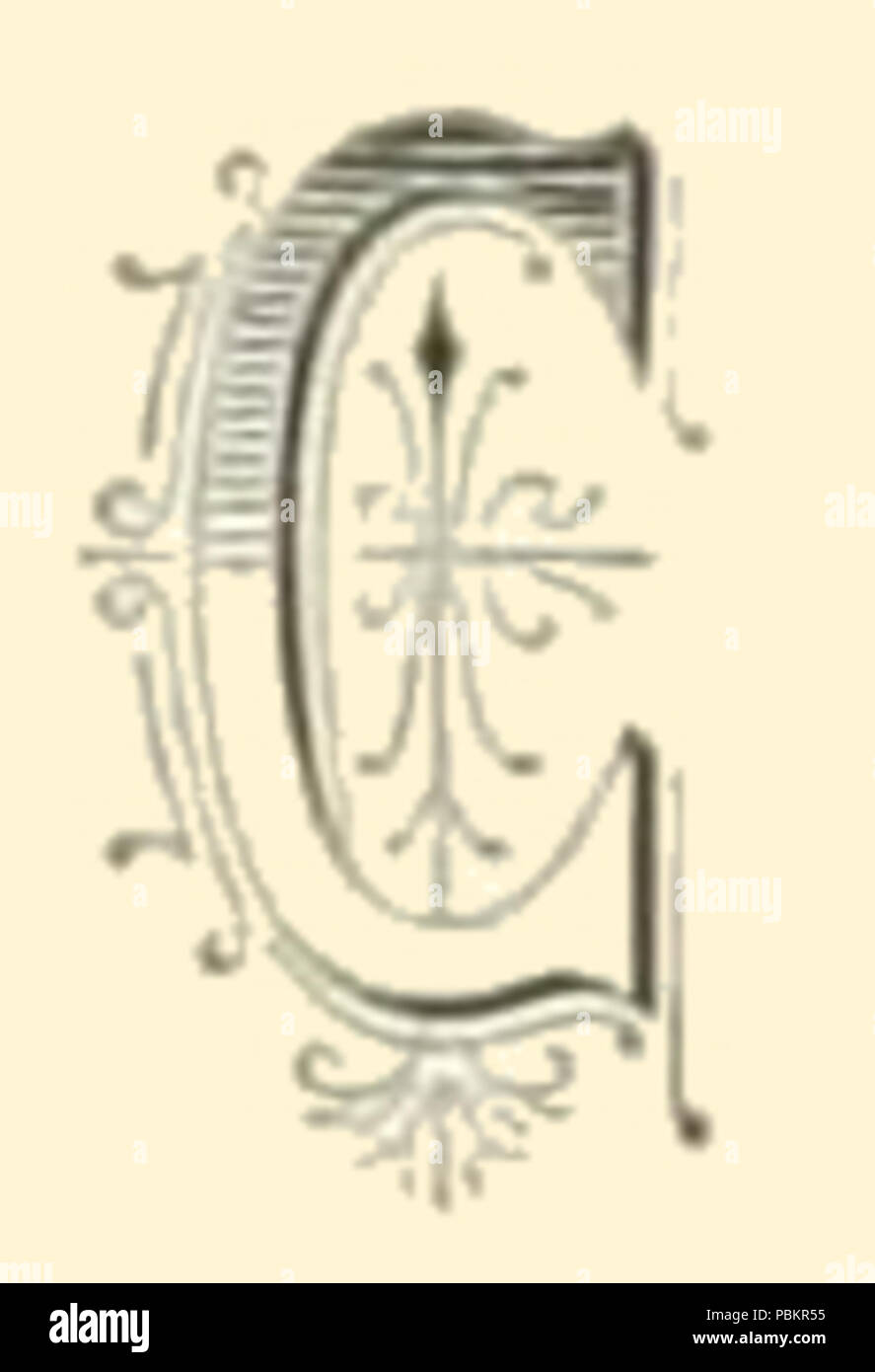 899 Letter C Drop Cap Stock Photo - Alamy