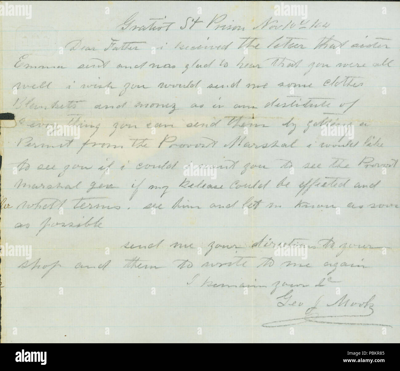 Prison letter hi-res stock photography and images - Alamy