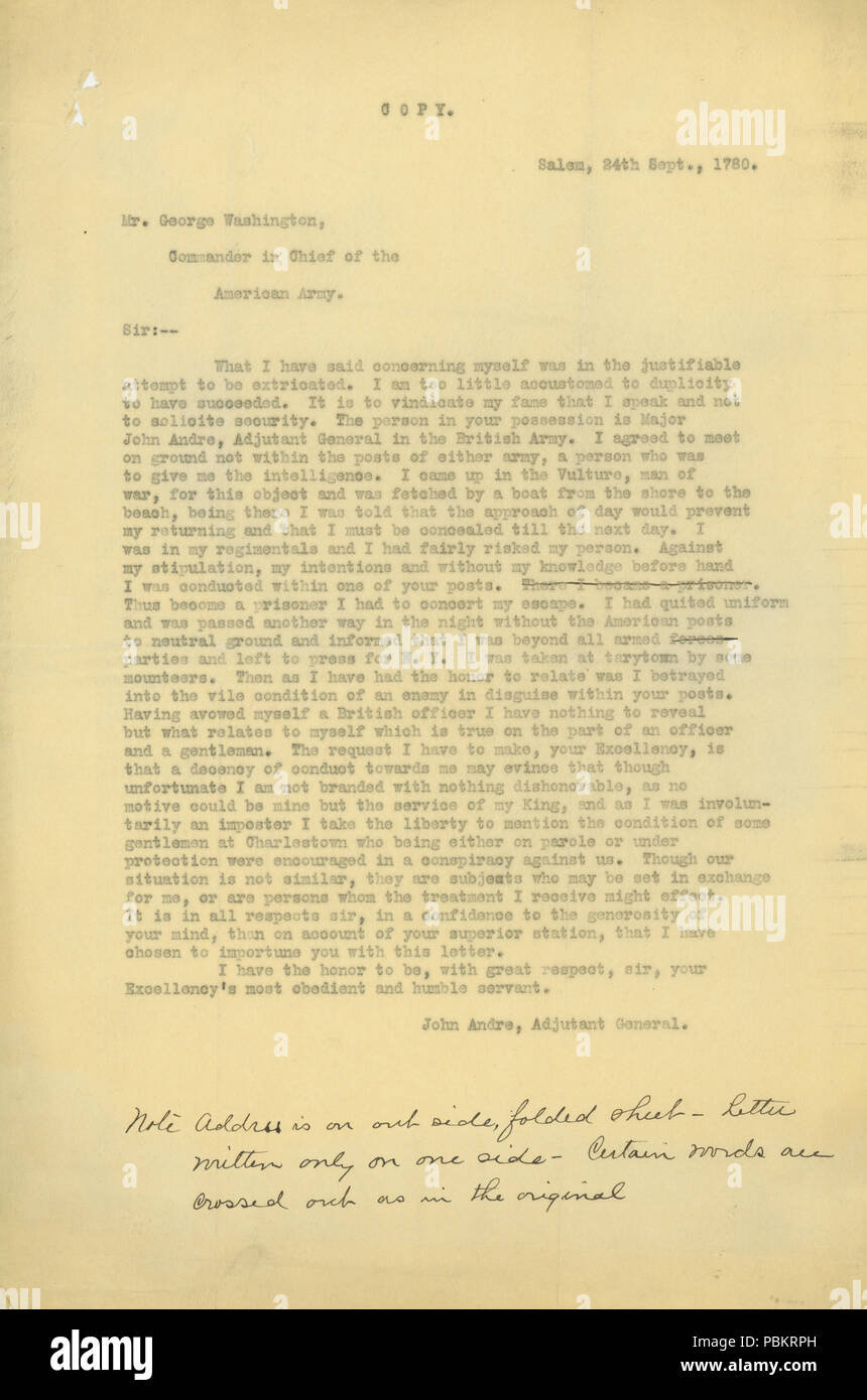 George washington letter hi-res stock photography and images - Alamy