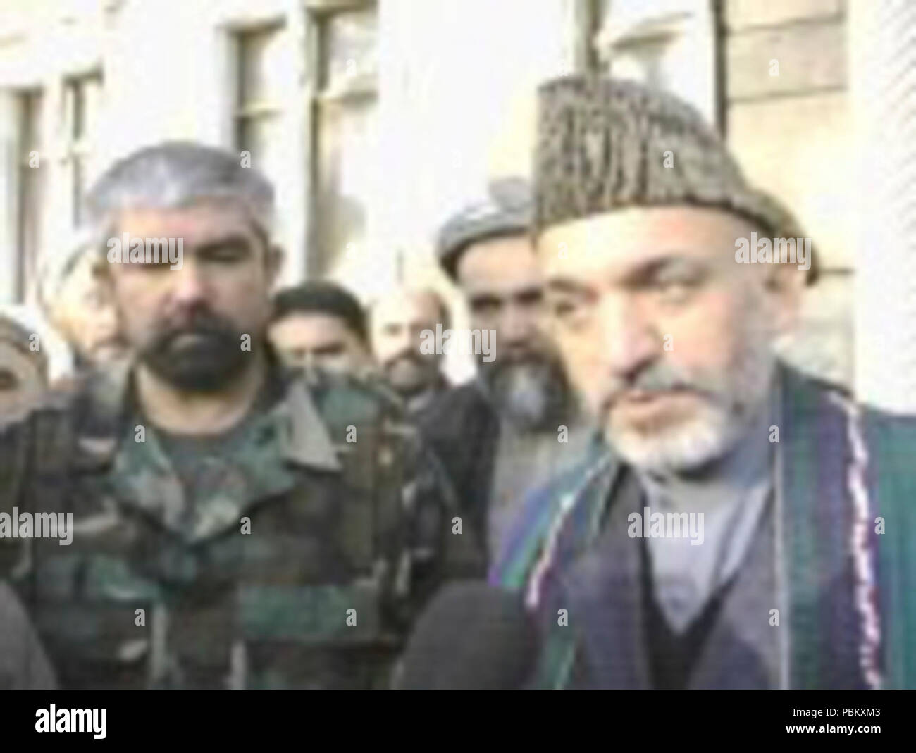 Abdul Rashid Dostum and Hamid Karzai December 24 2001 Stock Photo - Alamy