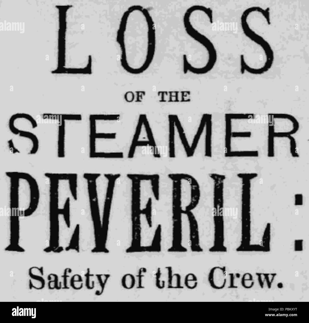 938 Loss of Peveril Stock Photo - Alamy