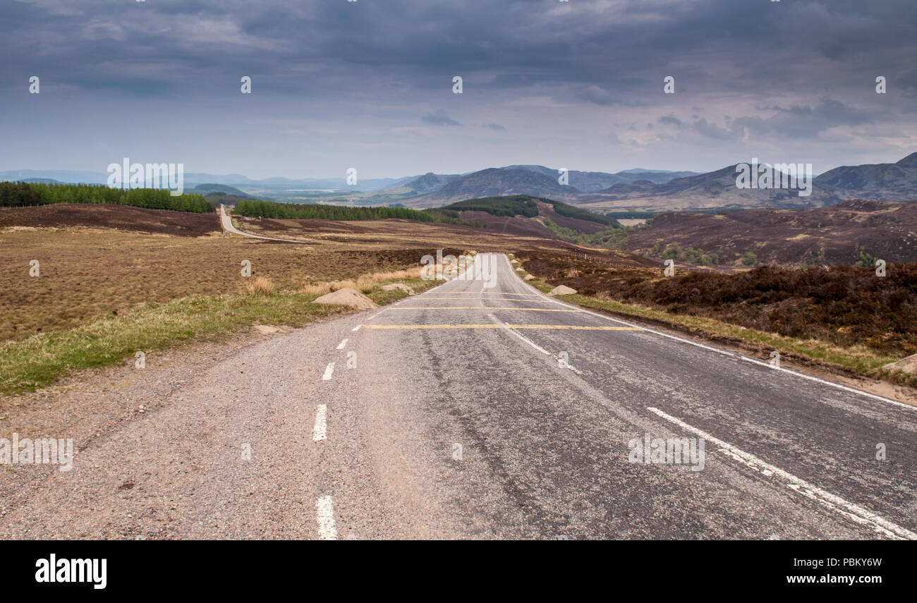 The long straight 18th century military road of General George Wade ...