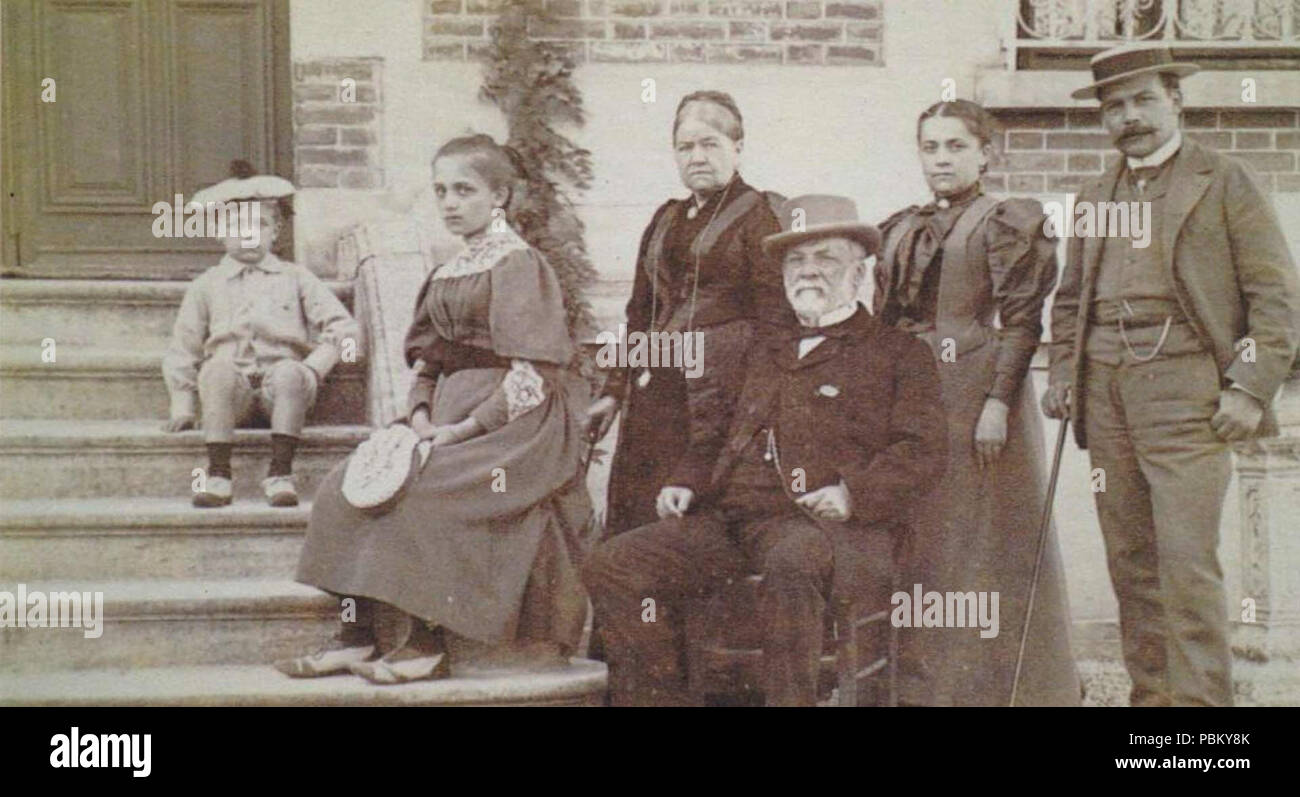 939 Louis Pasteur, René Vallery-Radot and their families Stock Photo ...