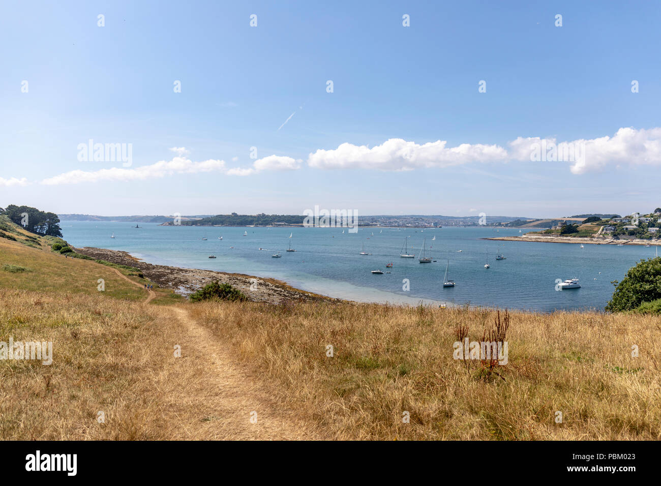 The River Fal (Cornish: Dowr Fala) flows through Cornwall, England ...