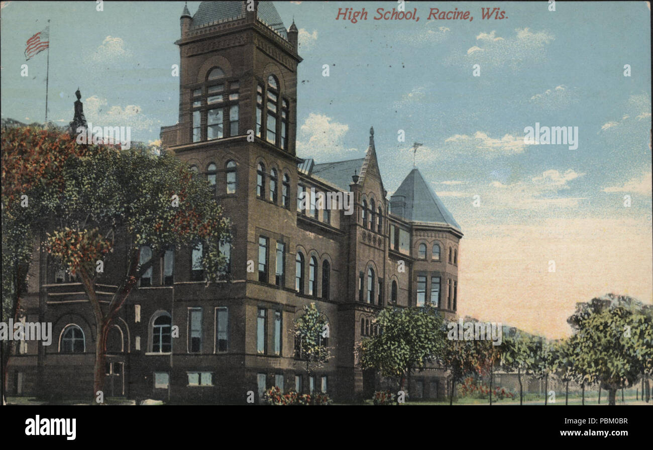 758 High School, Racine, Wisconsin, ca. 1911 Stock Photo - Alamy