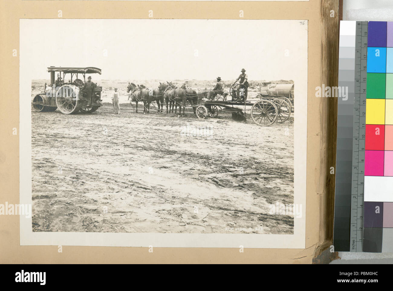 760 Hill View Reservoir. Spreading and rolling earth to form special ...