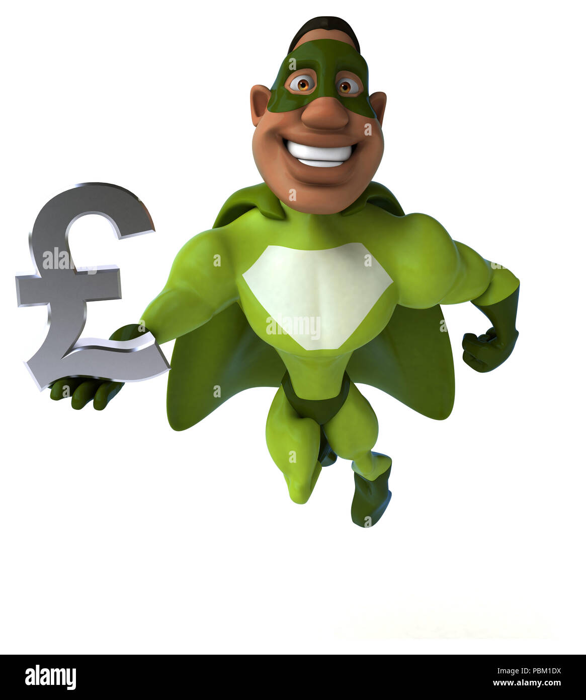 Fun superhero - 3D Illustration Stock Photo - Alamy