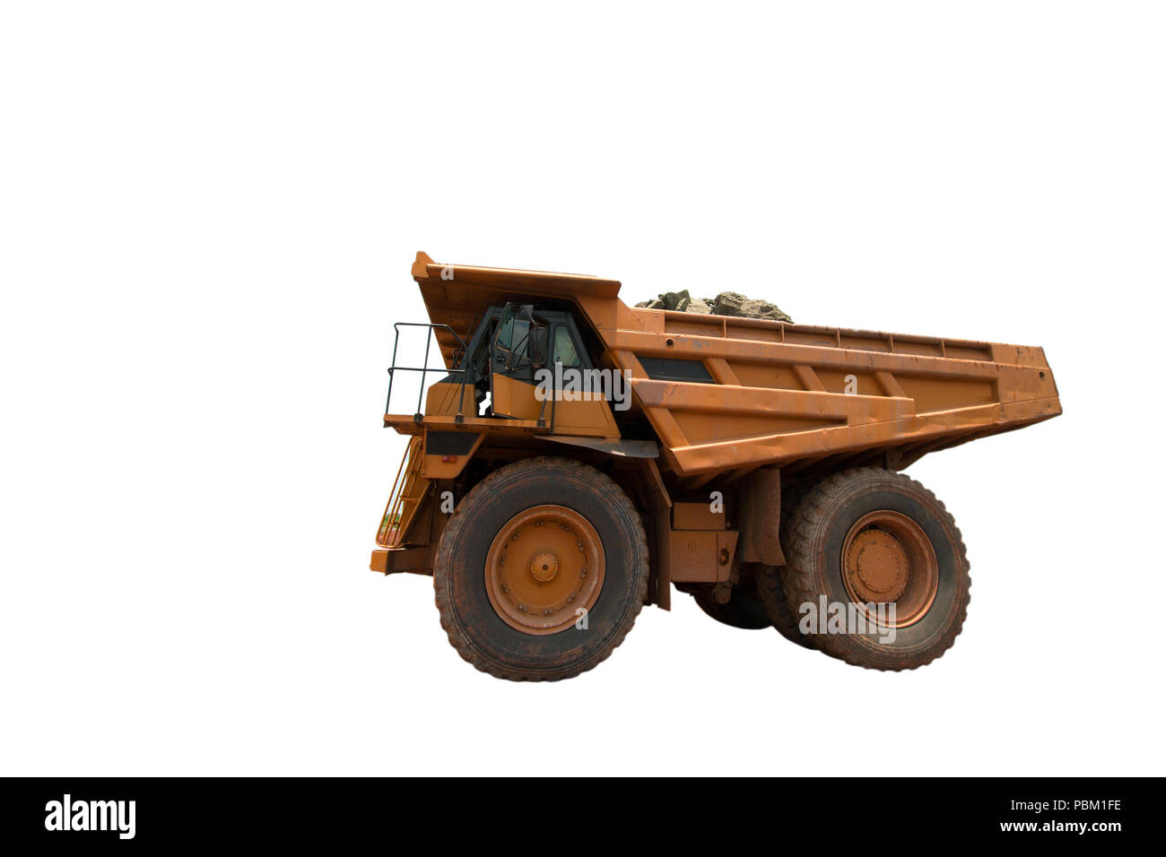 Large yellow mining dump Cut Out Stock Images & Pictures - Alamy