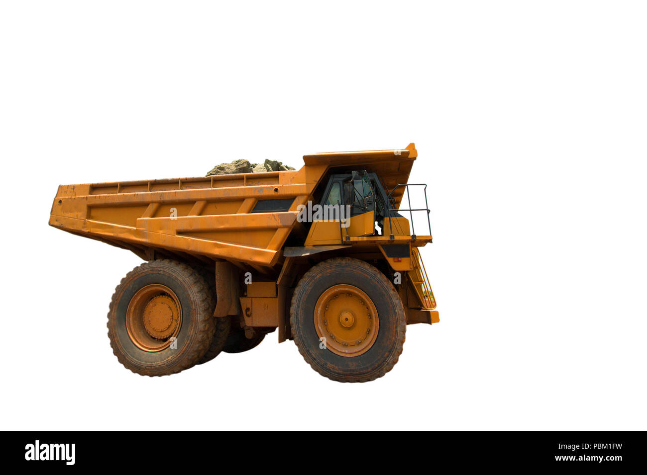 Large yellow mining dump Cut Out Stock Images & Pictures - Alamy
