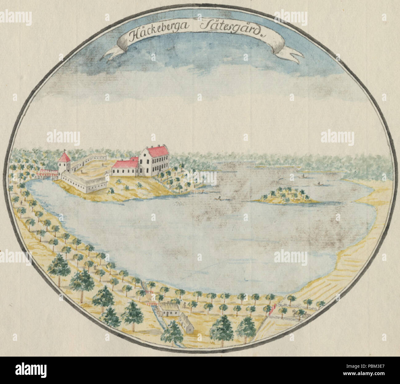 779 Häckeberga Castle circa 1780 Stock Photo - Alamy