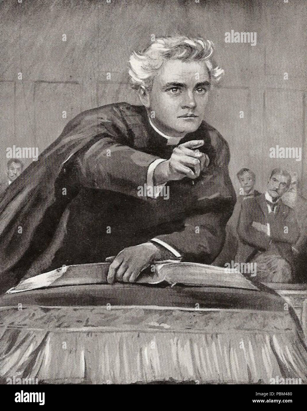 789 Illustration of Reginald John Campbell preaching from R. J ...