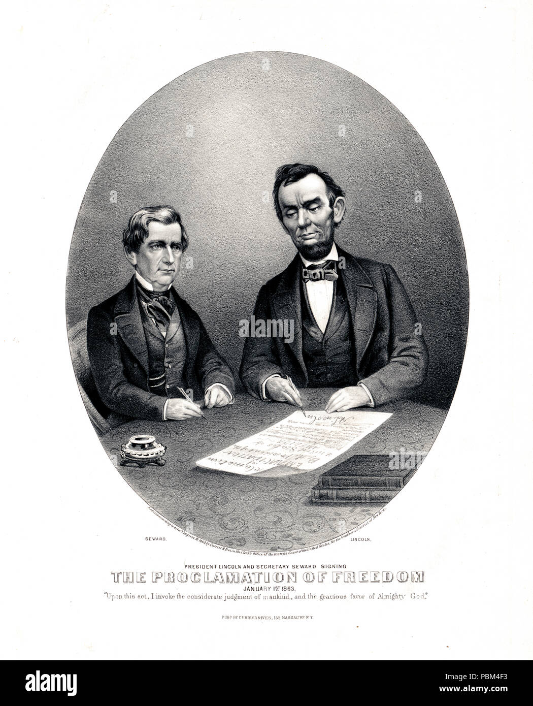 Signing emanciapation proclamation 1863 hi-res stock photography and ...