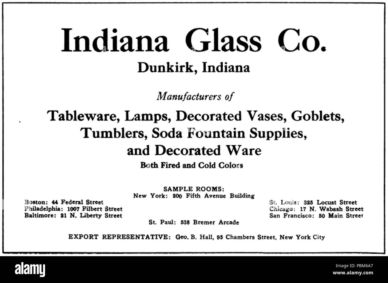 American glass company Black and White Stock Photos & Images - Alamy