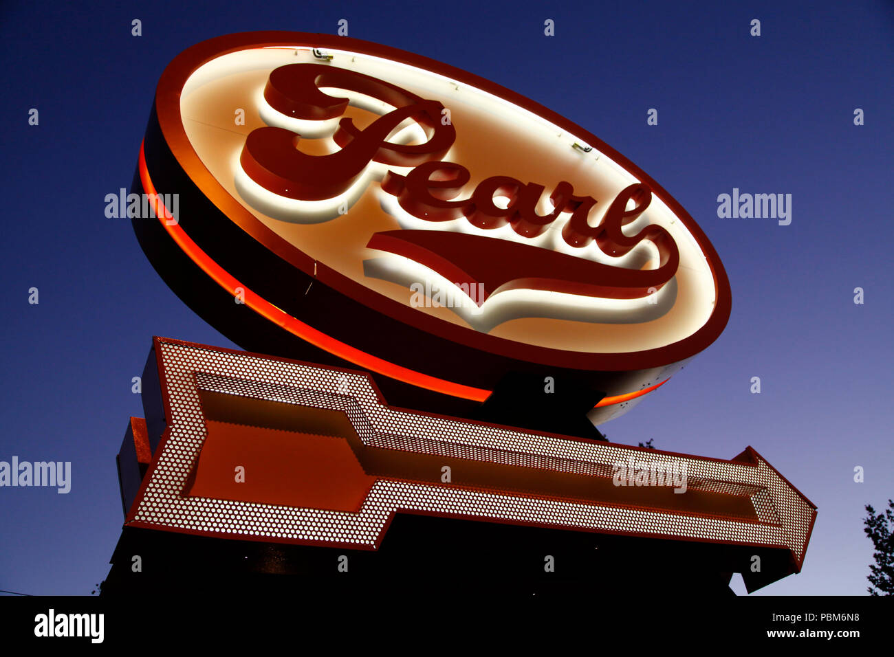 Pearl Beer Sign Stock Photo - Alamy