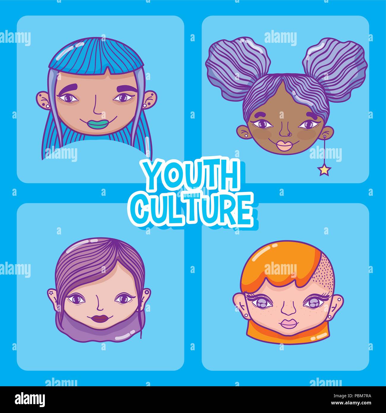 Diversity teenagers friends friendship team Stock Vector Images - Alamy