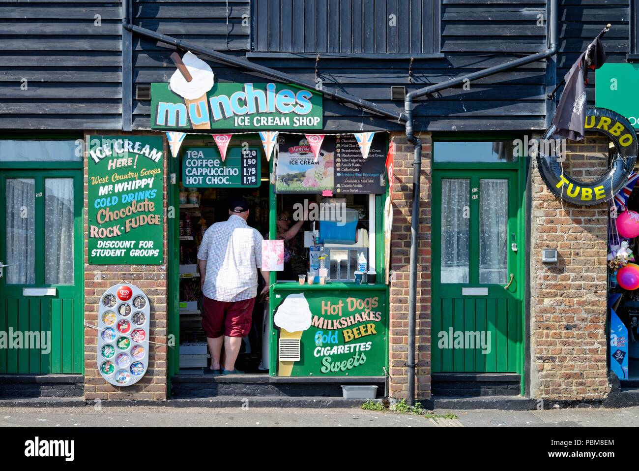 Entrance to the Munchies snack bar in the Rock A Nore area of Hastings ...