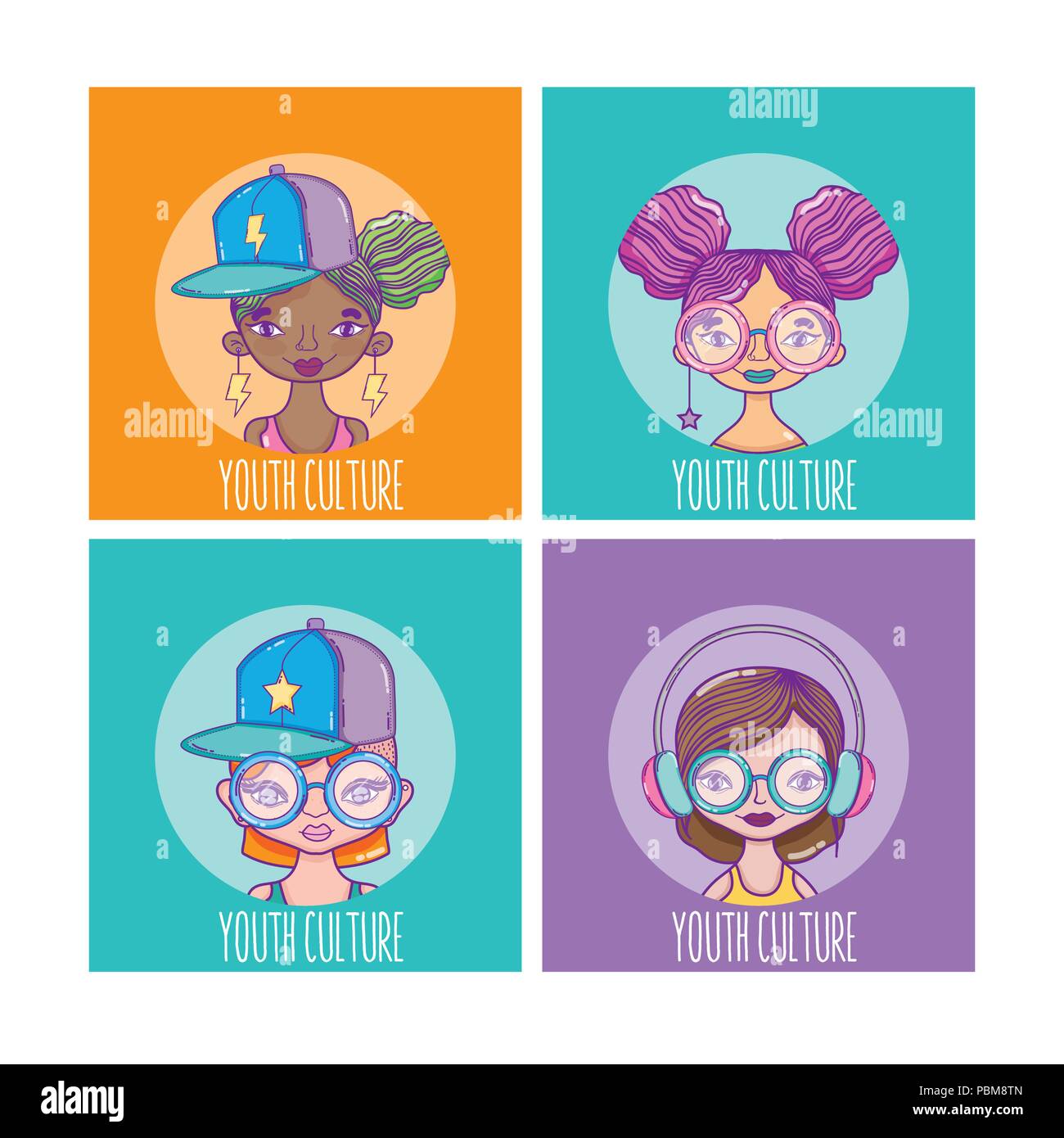 Diversity people cartoons Cut Out Stock Images & Pictures - Alamy