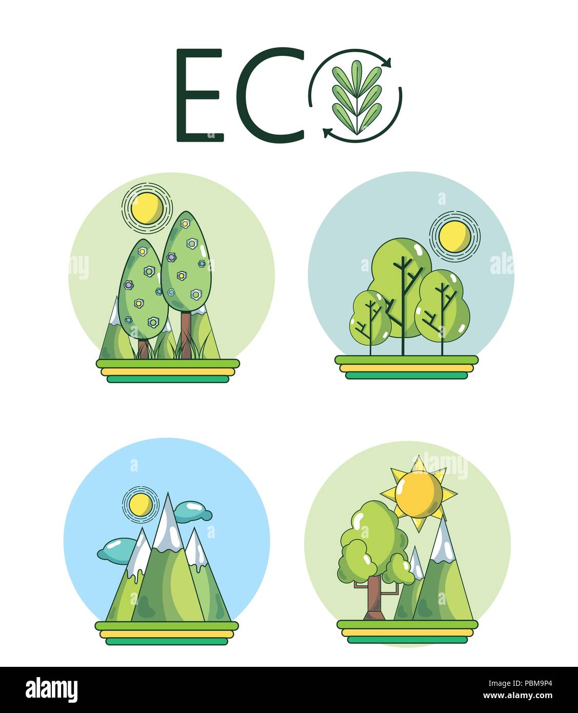 Set of eco icons and symbols Stock Vector Image & Art - Alamy