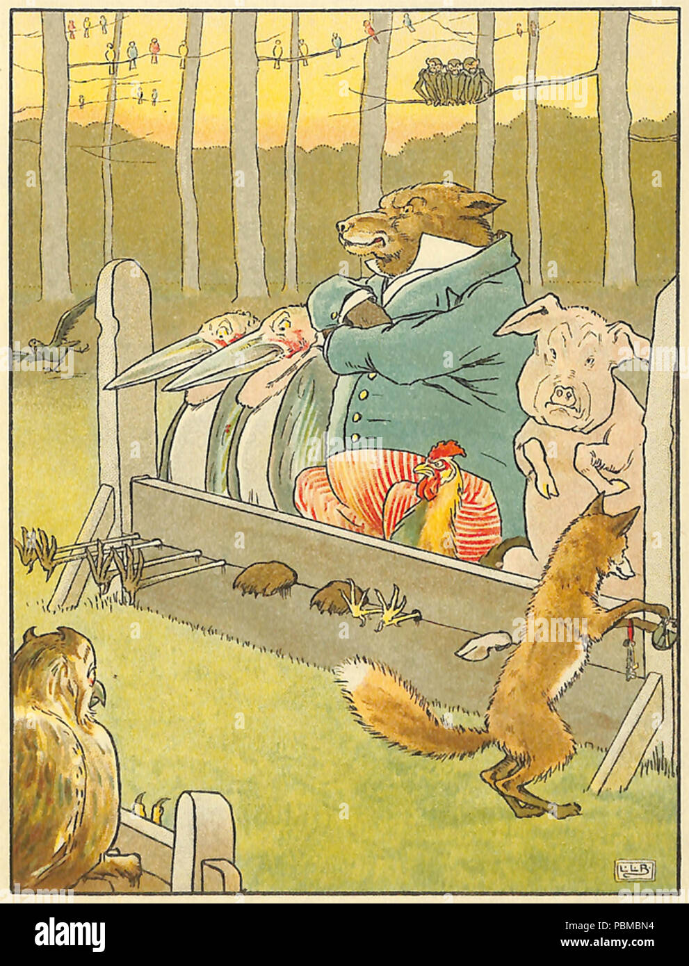 842 Johnny Crow's Garden - Put them all in the Stocks Stock Photo - Alamy