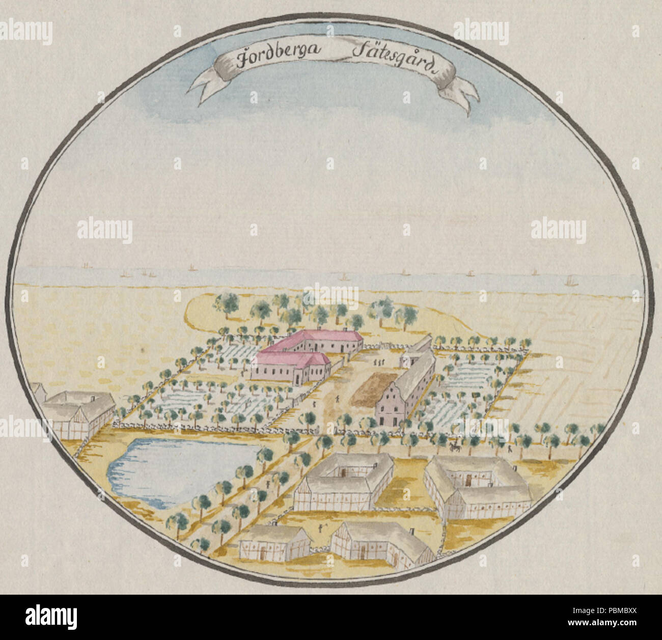 843 Jordberga Castle circa 1780 Stock Photo - Alamy