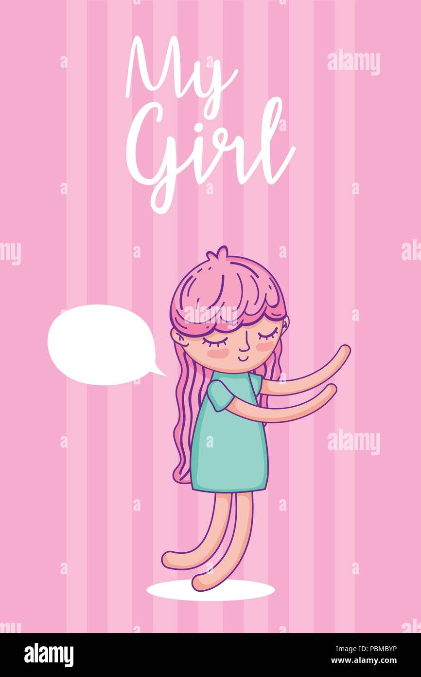 My girl cartoon Stock Vector Image & Art - Alamy