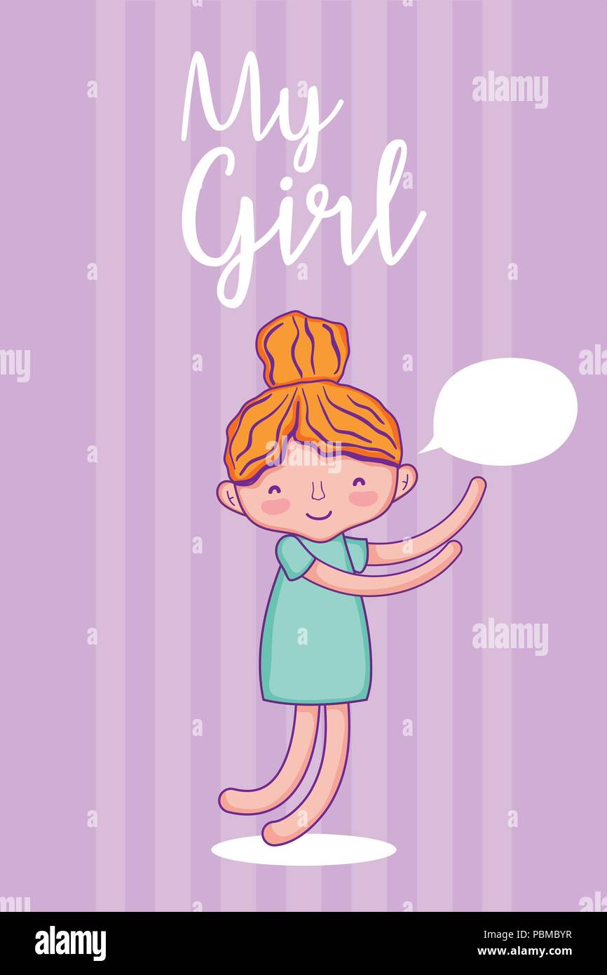 My girl cartoon Stock Vector Image & Art - Alamy