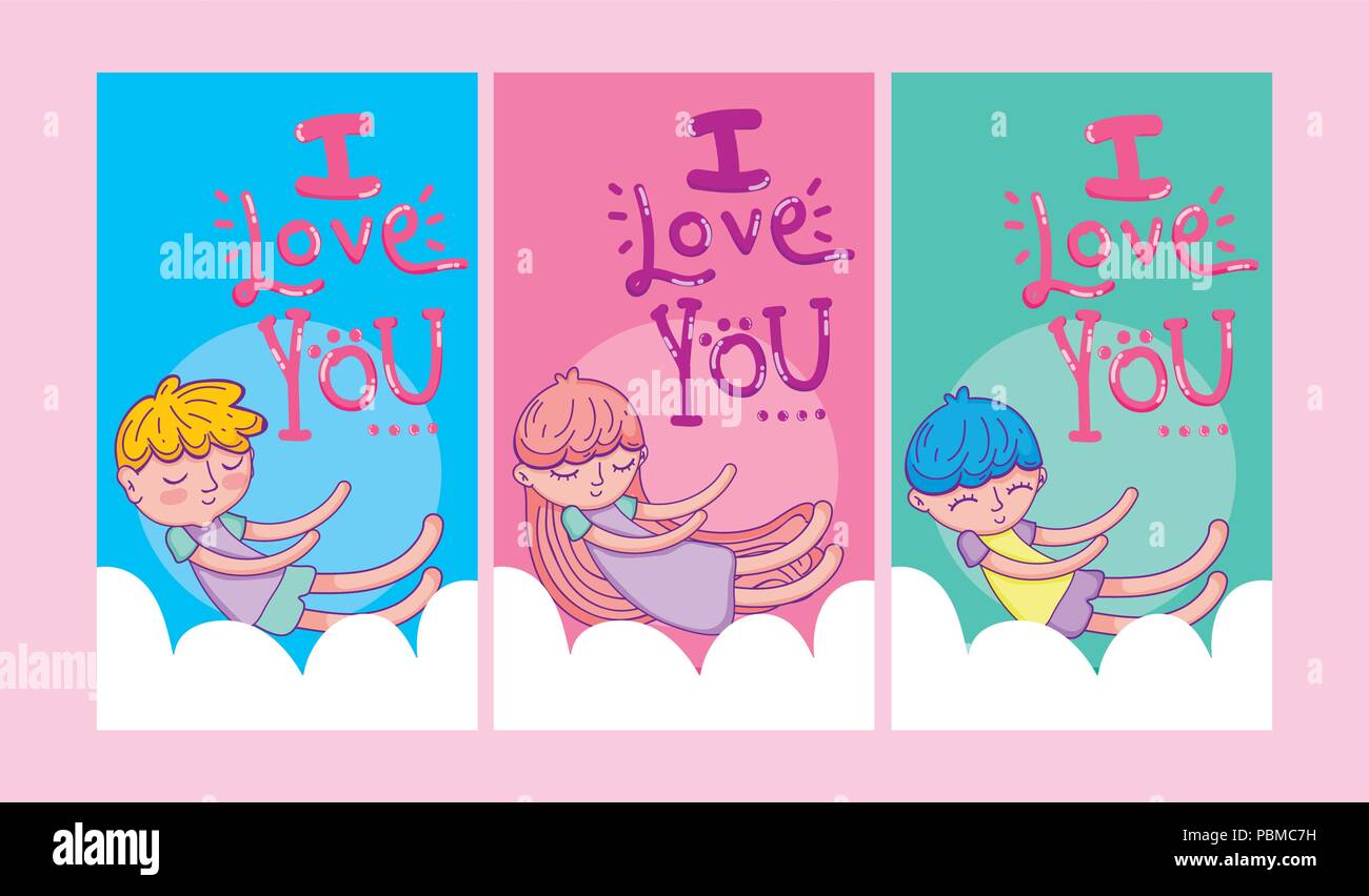 Set of love cards Stock Vector Image & Art - Alamy