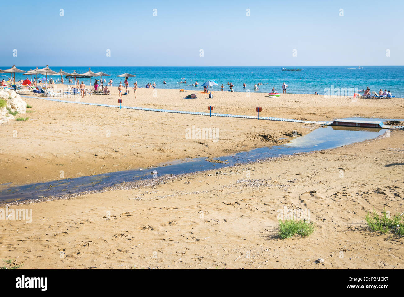 Waste water or raw sewage go directly into sea, ocean. While tourists ...