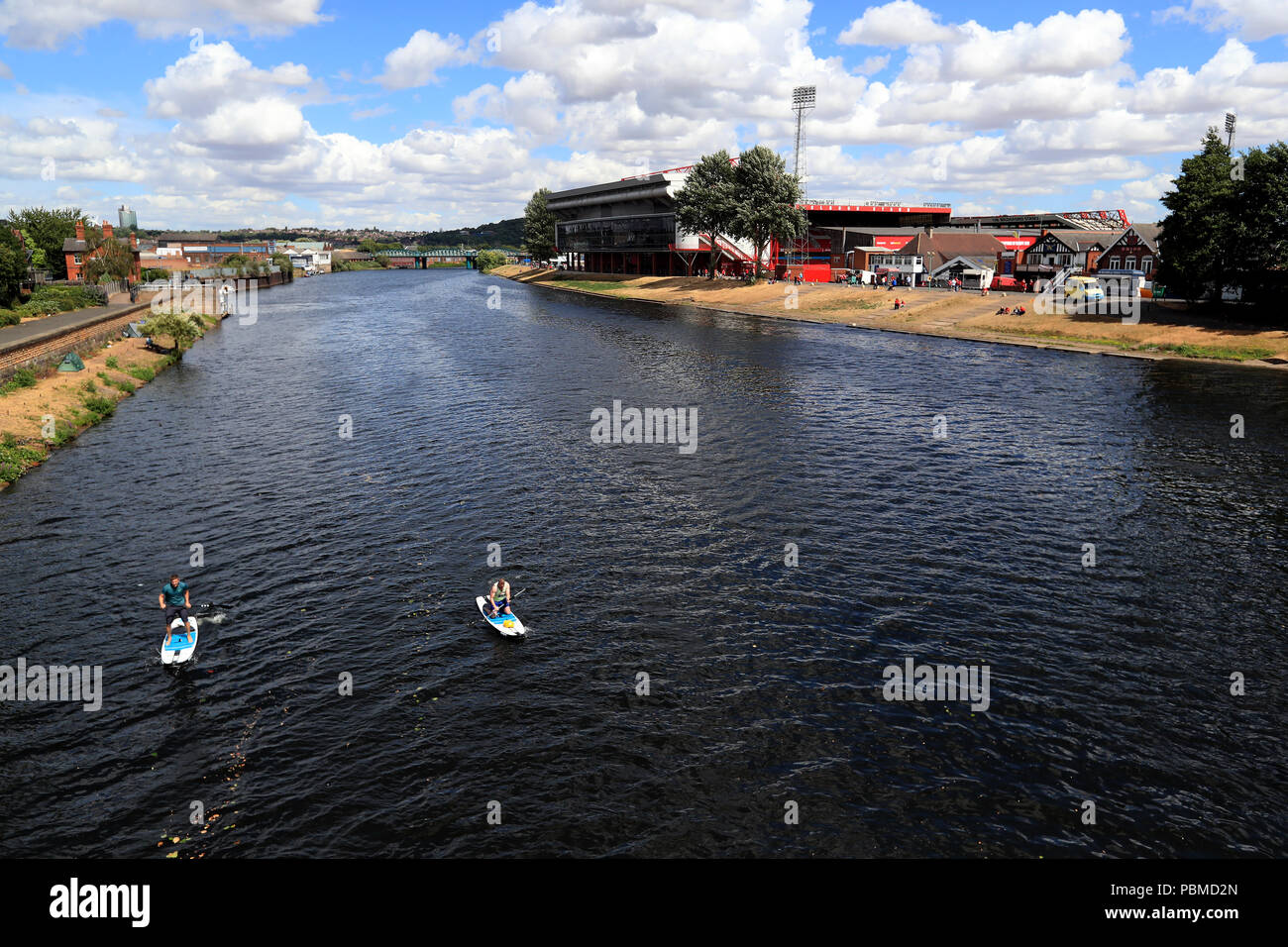 General view across the river Trent towards the ground ahead of the pre ...