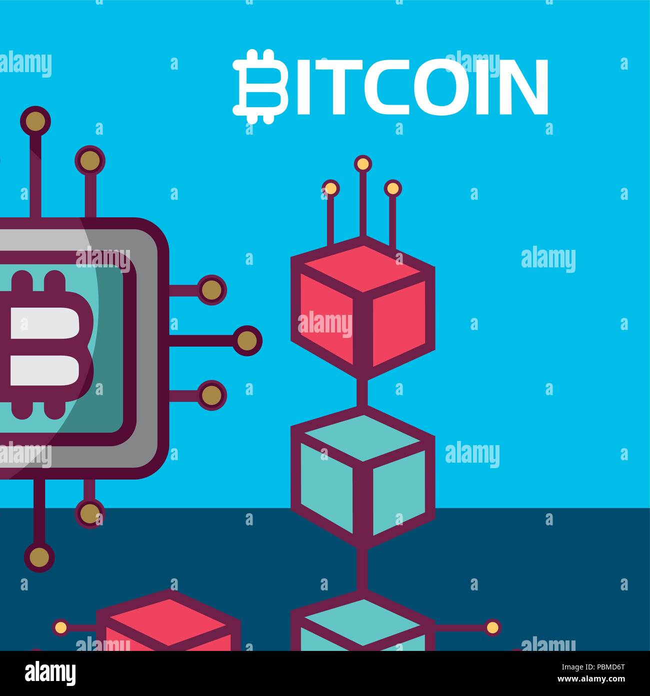 Bitcoin security concept gold Stock Vector Images - Alamy