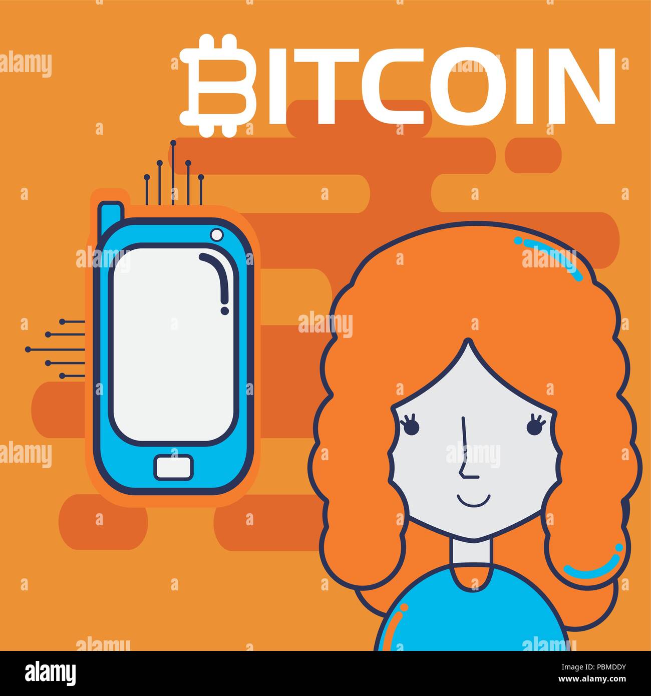 Bitcoins smartphone Stock Vector Images - Alamy