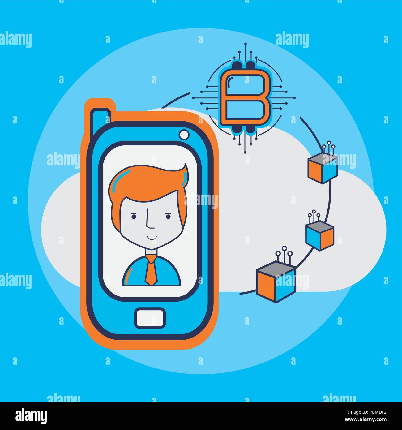 Bitcoins smartphone Stock Vector Images - Alamy