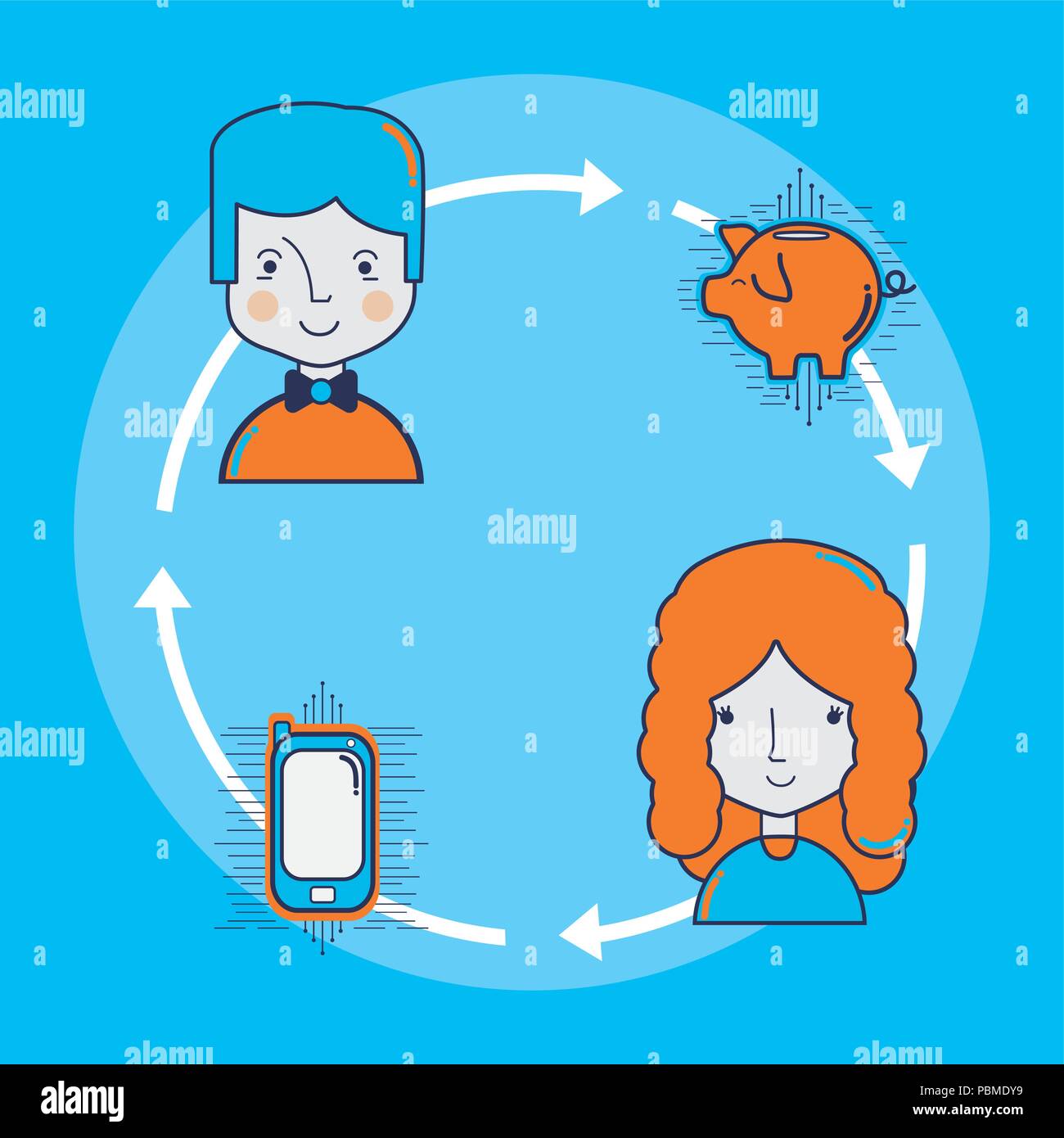 Money transfering Stock Vector Images - Alamy
