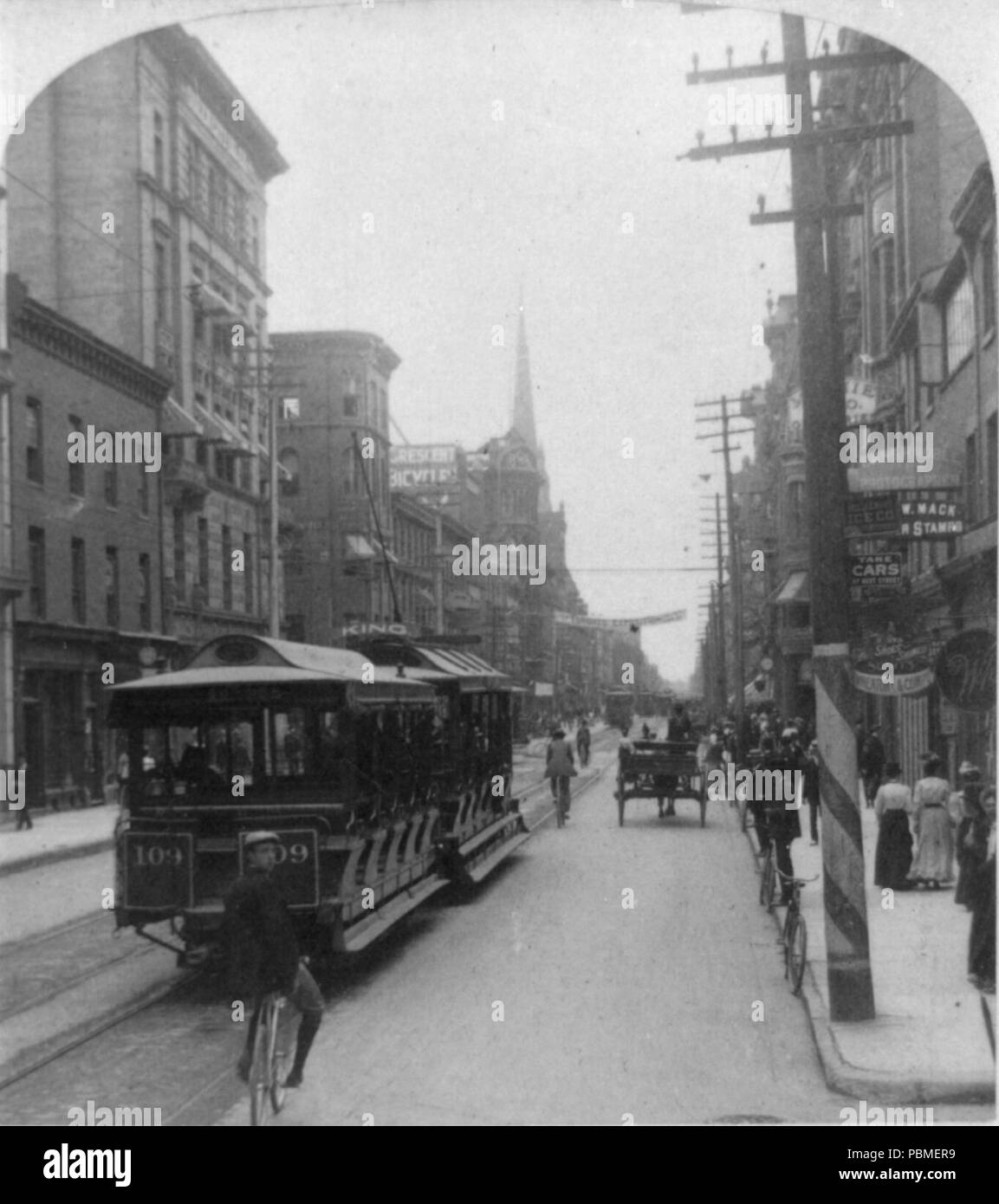 Street view from road Black and White Stock Photos & Images - Alamy
