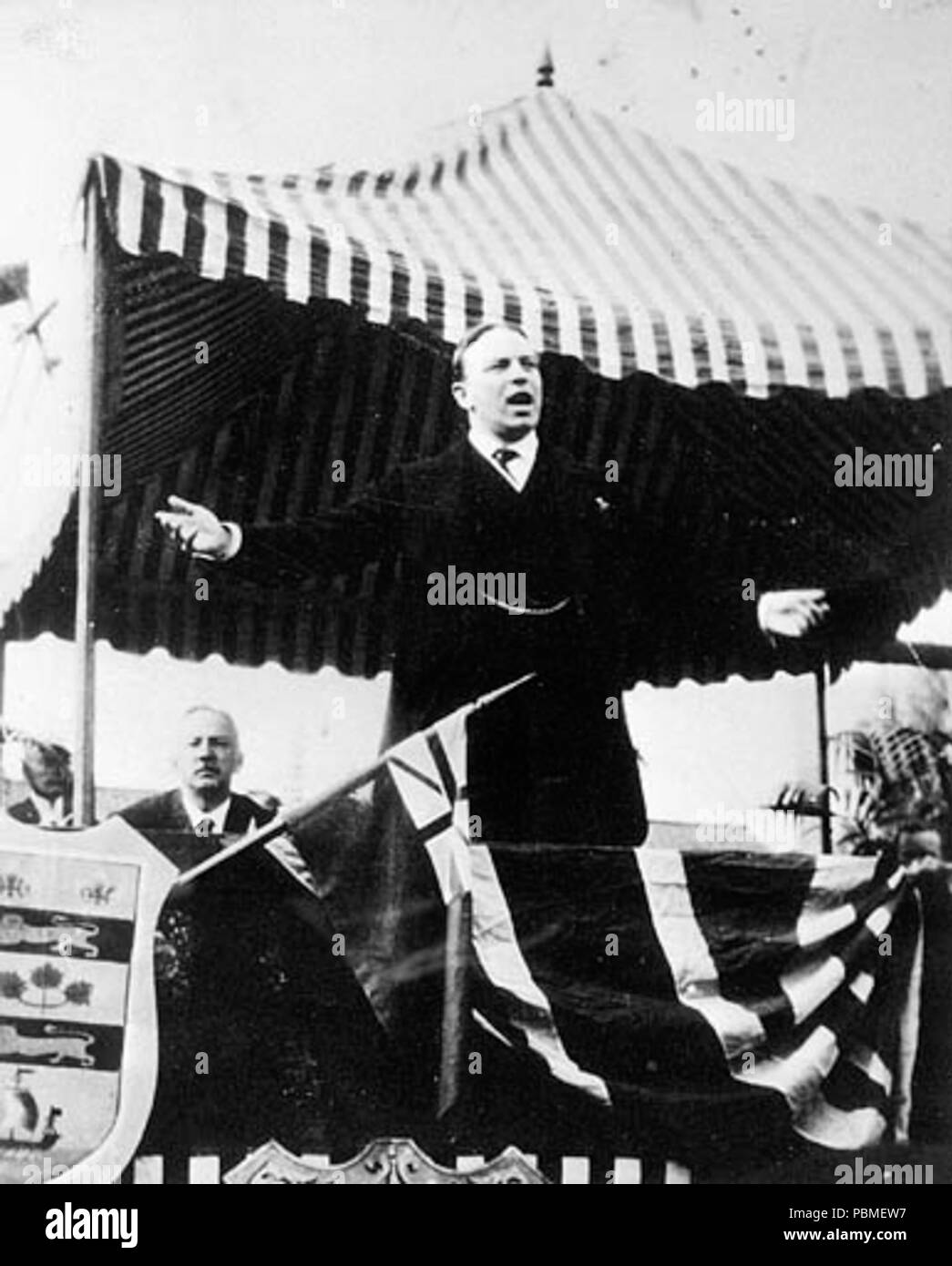 Political campaign event in Black and White Stock Photos & Images - Alamy