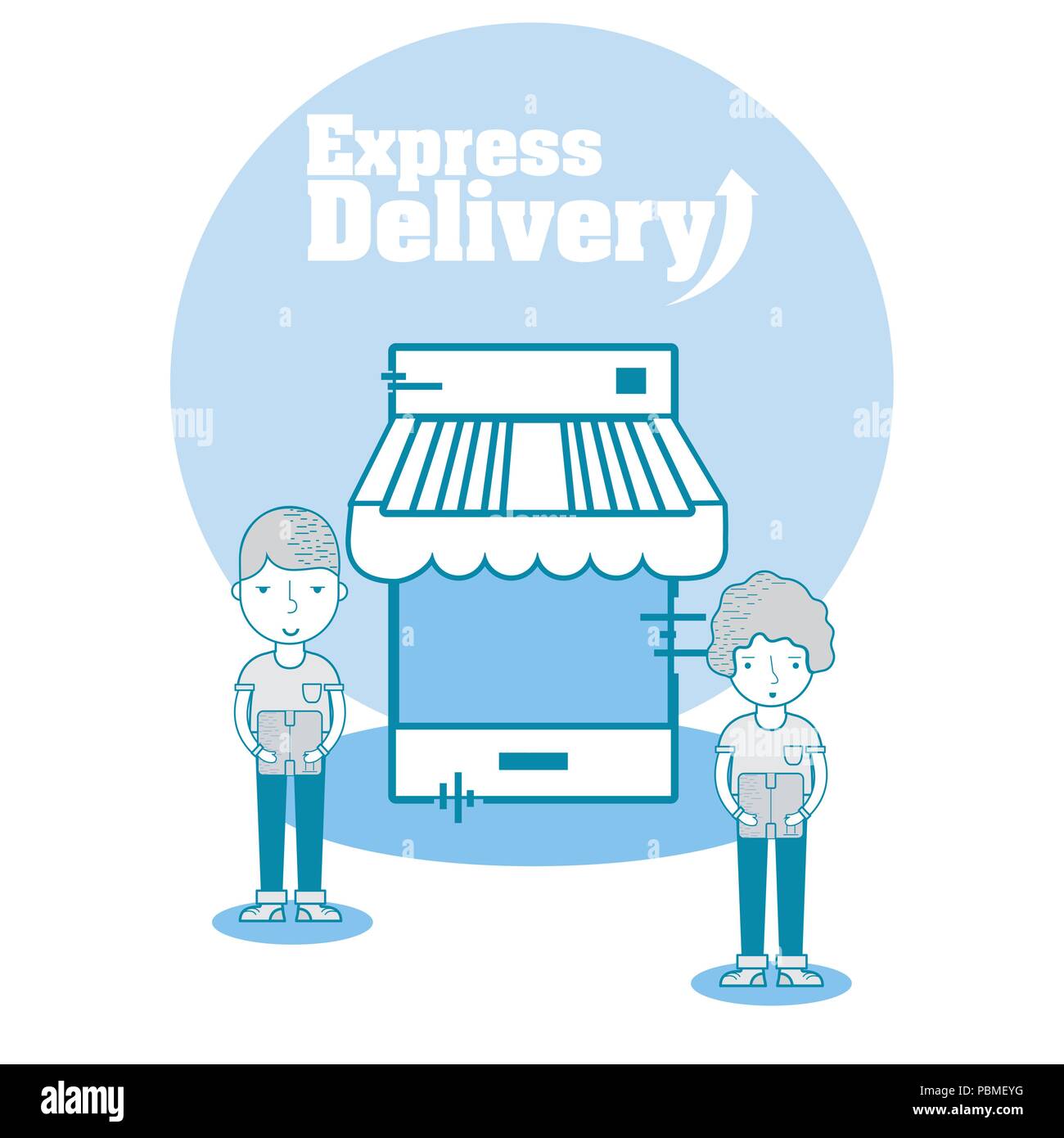 Express delivery cartoon Stock Vector Image & Art - Alamy