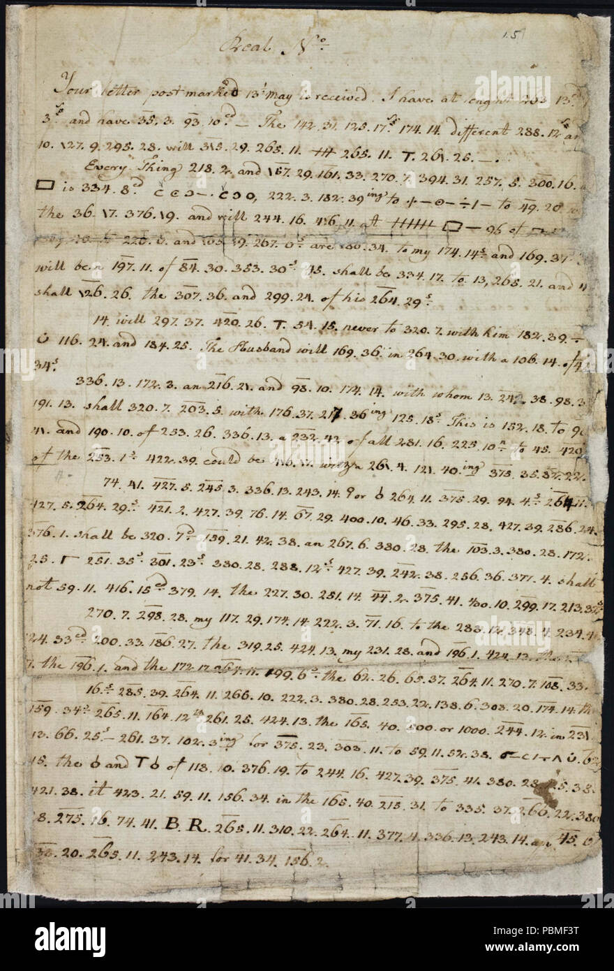 Aaron Burr letter to James Wilkinson, 1806 Stock Photo - Alamy