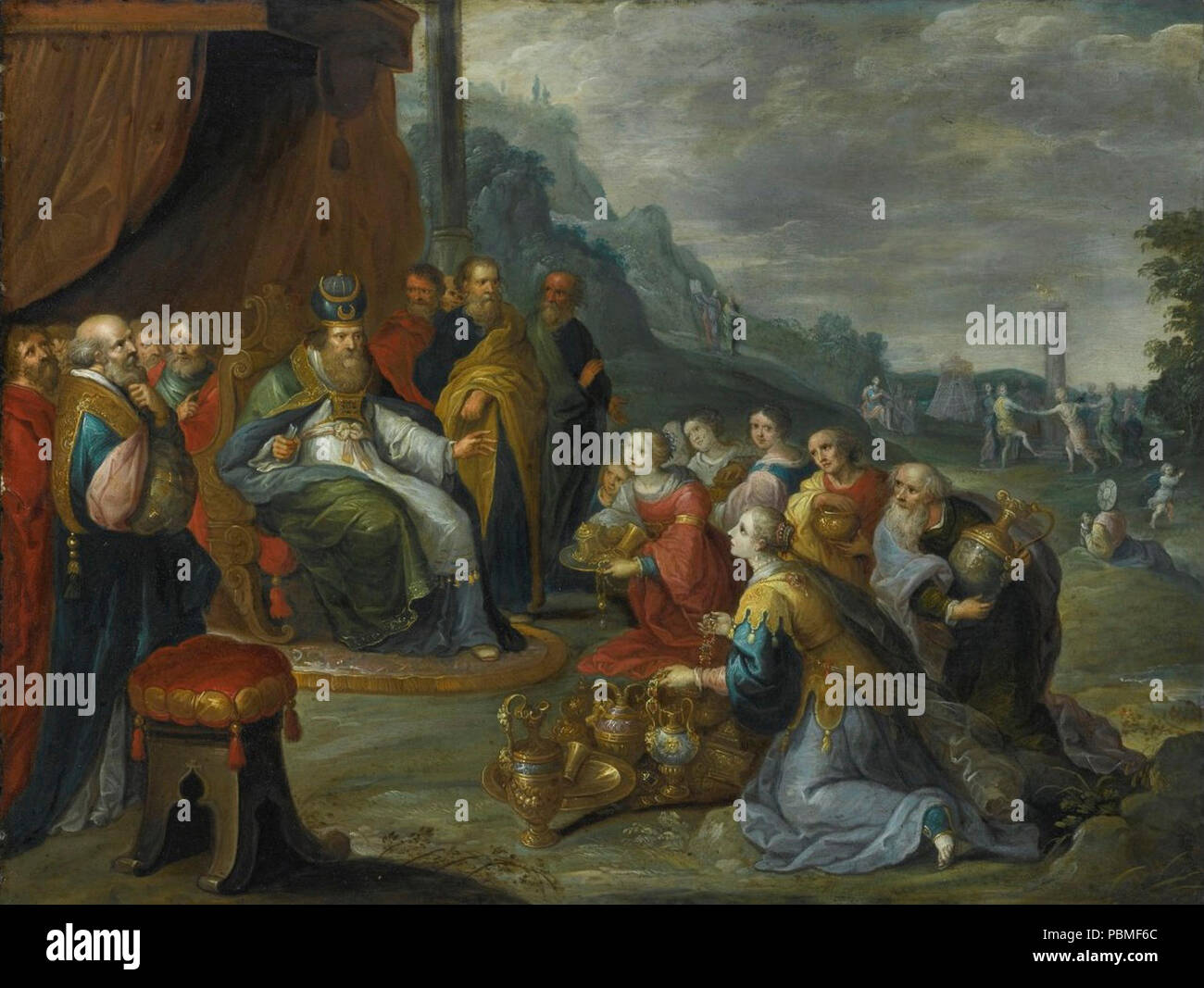 Aaron Receiving Gold from the Israelites by Frans Francken the Younger ...