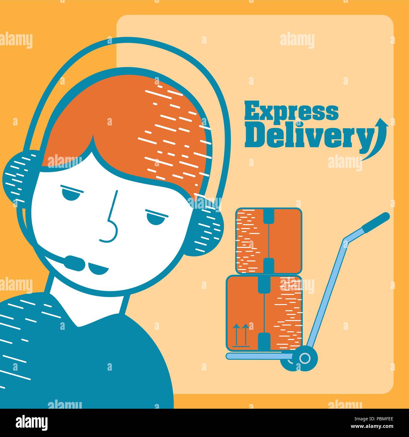 Express Delivery service cartoon Stock Vector Image & Art - Alamy