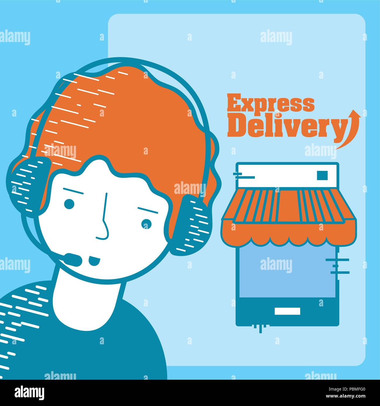Express Delivery service cartoon Stock Vector Image & Art - Alamy