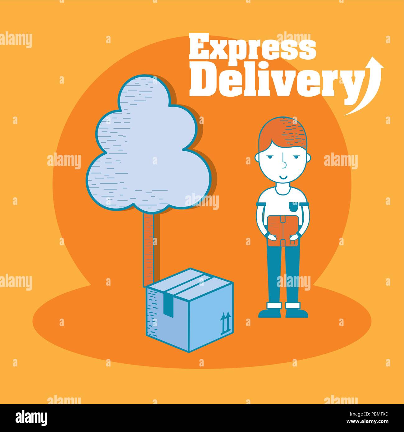 Express delivery cartoon Stock Vector Image & Art - Alamy