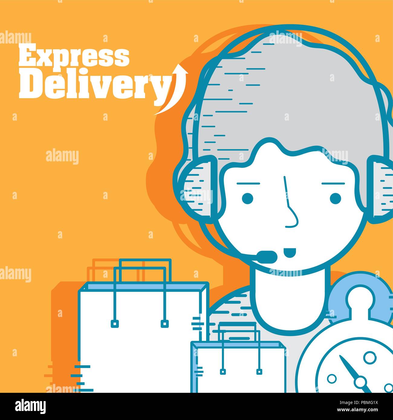 Express Delivery service cartoon Stock Vector Image & Art - Alamy