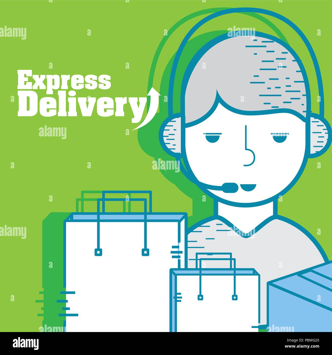 Express Delivery service cartoon Stock Vector Image & Art - Alamy