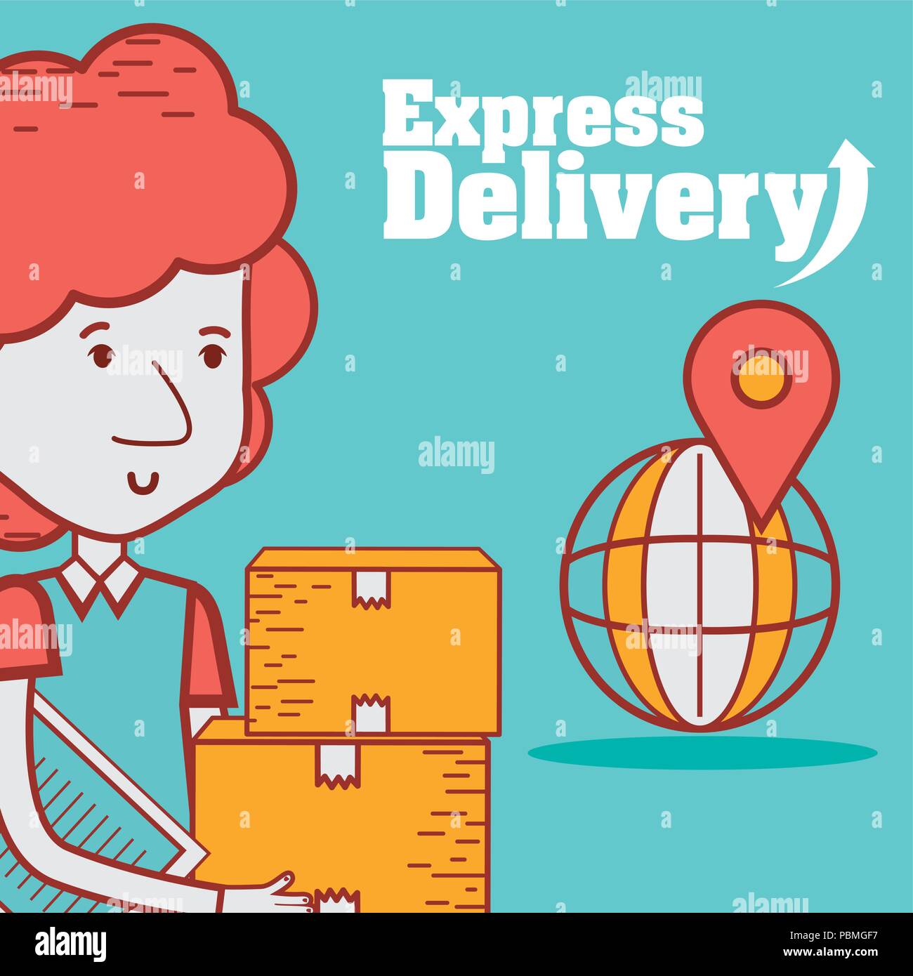 Express delivery cartoon Stock Vector Image & Art - Alamy