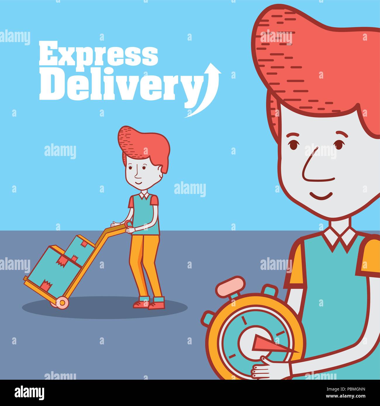 Express delivery cartoon Stock Vector Image & Art - Alamy