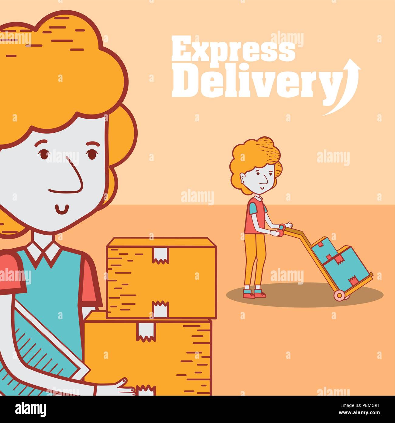 Express delivery cartoon Stock Vector Image & Art - Alamy