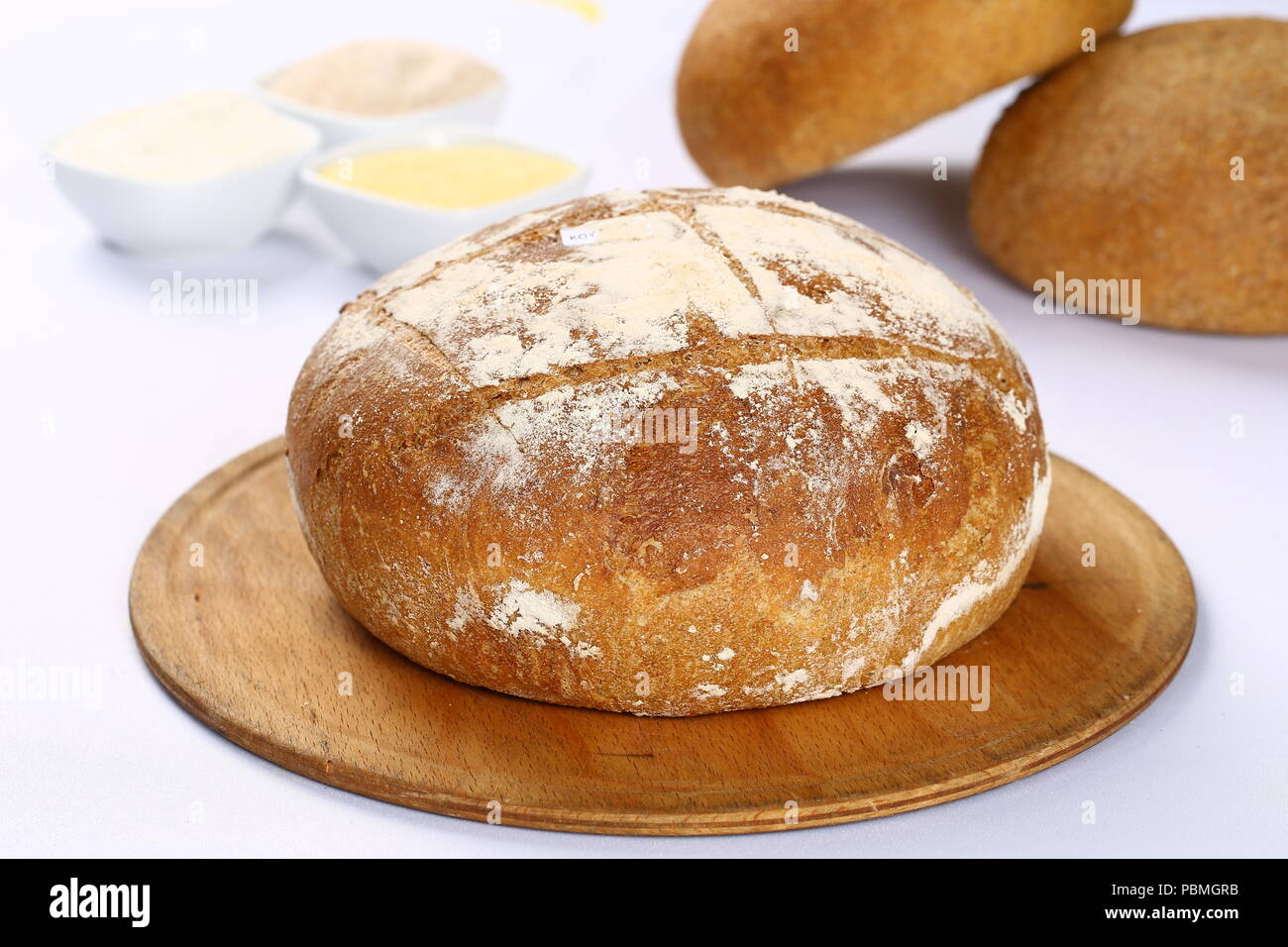 Fresh traditional Loaf of bread - Wholegrain bread Stock Photo - Alamy