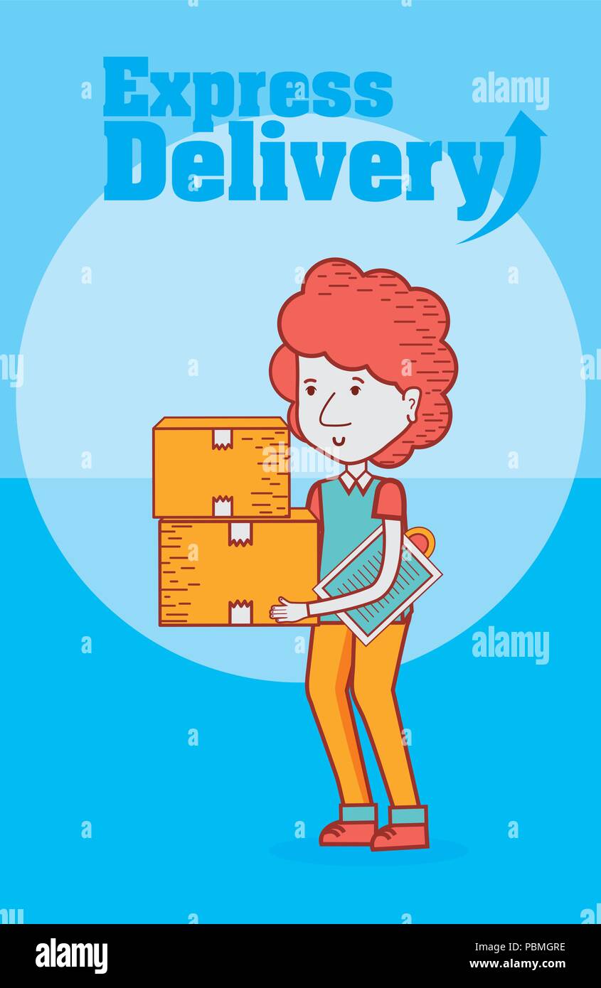 Express delivery cartoon Stock Vector Image & Art - Alamy