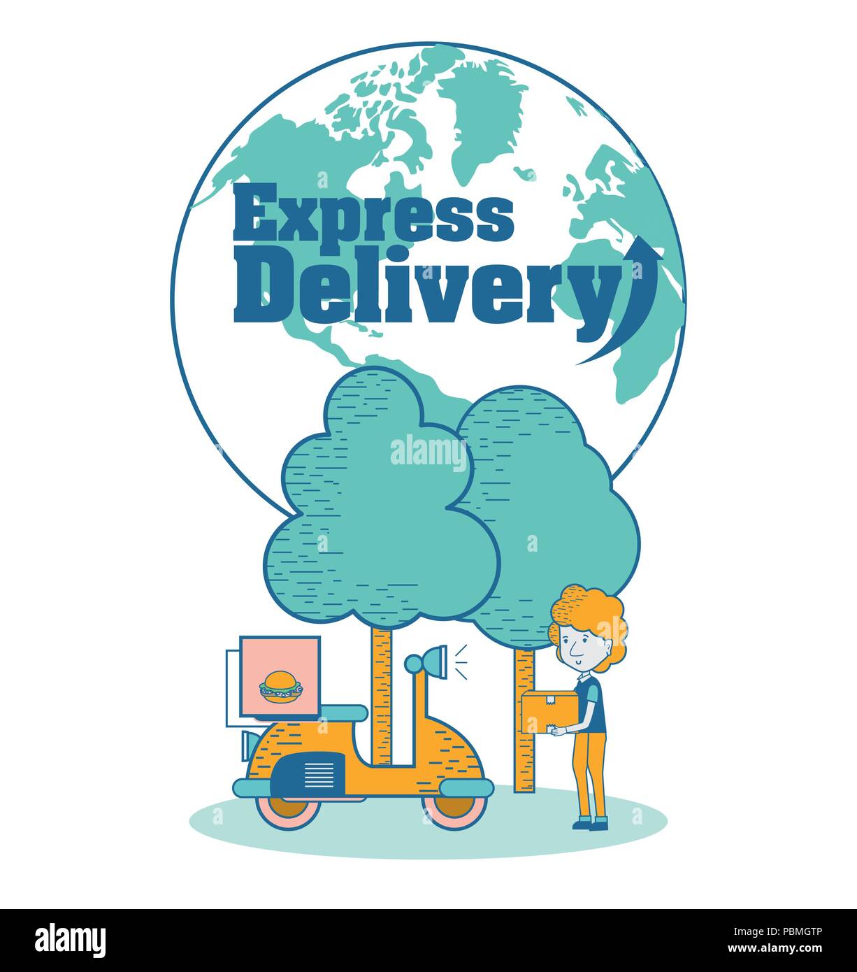 Express delivery cartoon Stock Vector Image & Art - Alamy